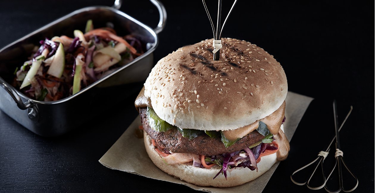 Burger Φαλάφελ με Γλυκιά Σάλτσα, Σόγιας και Ταχίνι - συνταγή